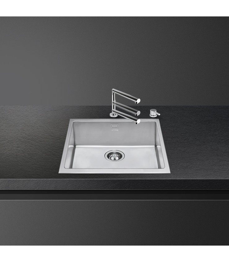 Smeg MTD5CR Grifo cocina monomando, Caño giratorio 360° extraíble y ...